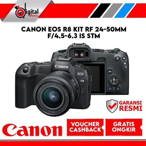 Jual Canon EOS R8 Kit RF 24-50mm f/4.5-6.3 IS STM Mirrorless Camera ...