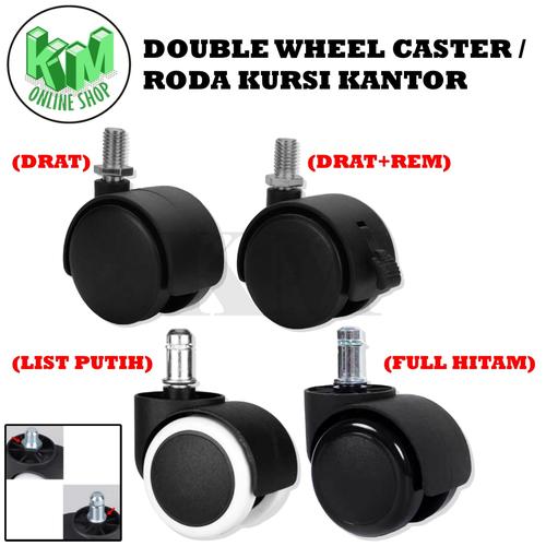 Jual Roda Caster Kursi Kantor/ Roda Kastor Kursi Rak 2 INCH - Drat+Rem ...