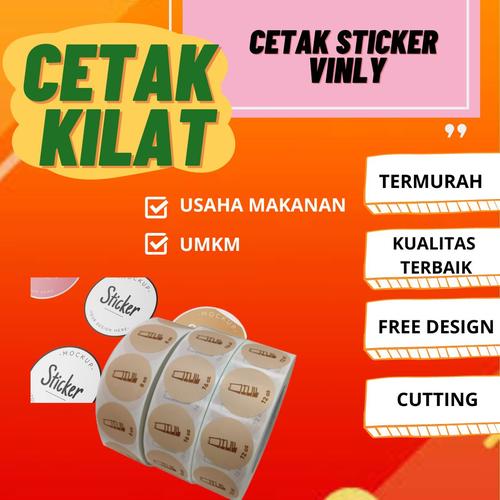 Jual [FREE CUTTING] CETAK STIKER LABEL MAKANAN MINUMAN/LOGO MURAH VINYL ...