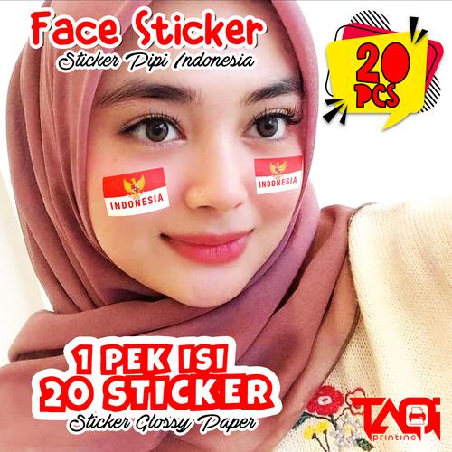 Jual Sticker Pipi Merah Putih / Tempelan Pipi Bendera HUT RI - KODE 10 ...