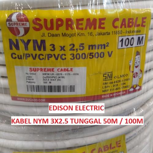 Jual Kabel NYM 3x2.5 SUPREME Tunggal Roll 50M 100M / 3x2.5MM / 3x2.5 MM ...