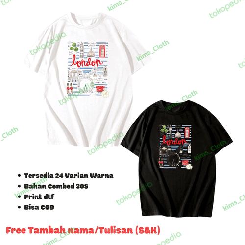 Jual BAJU KAOS LONDON 04 - KAOS CUSTOM - KAOS ANAK - KAOS DEWASA - L ...