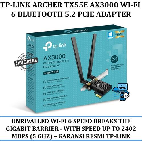 Jual Tp-Link Archer Tx55e Ax3000 Wi-Fi 6 Bluetooth 5.2 Pcie Adapter ...