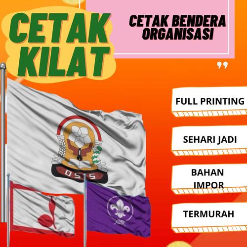Jual [FREE DESIGN] CETAK BENDERA KAIN ORGANISASI LSM LOGO GRUP LEMBAGA ...