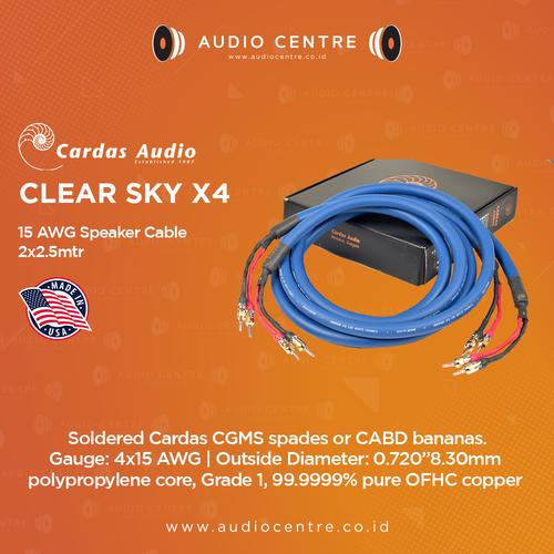Promo Cardas Audio Clear Sky X4 Speaker Cable made in USA - 2.5mtr x 2 ...