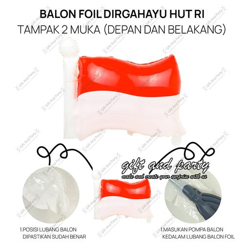 Jual Balon Bendera Merah Putih / Balon Foil Bendera / Balon Bendera ...