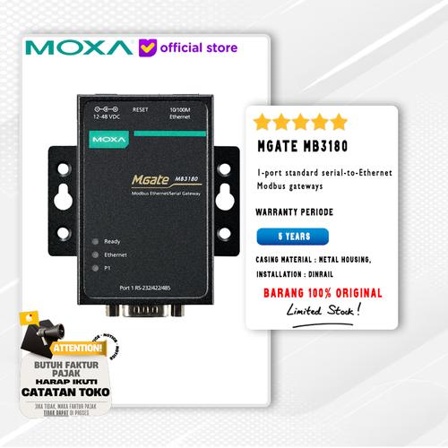 Promo MOXA Mgate MB3180 Modbus TCP Gateway Cicil 0% 3x - Jakarta Barat - Moxa Official Store ...