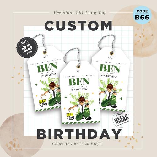 Jual Gift tag birthday B66 - BEN 10 Souvenir Ok kartu ucapan hampers ...