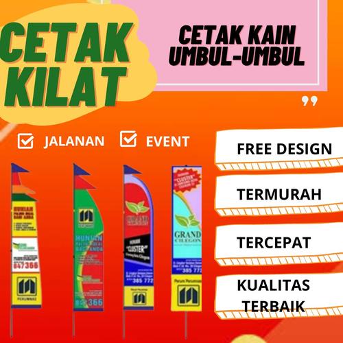 Jual CETAK KAIN UMBUL UMBUL IKLAN BENDERA PARTAI PINGGIR JALAN - 300X90 ...