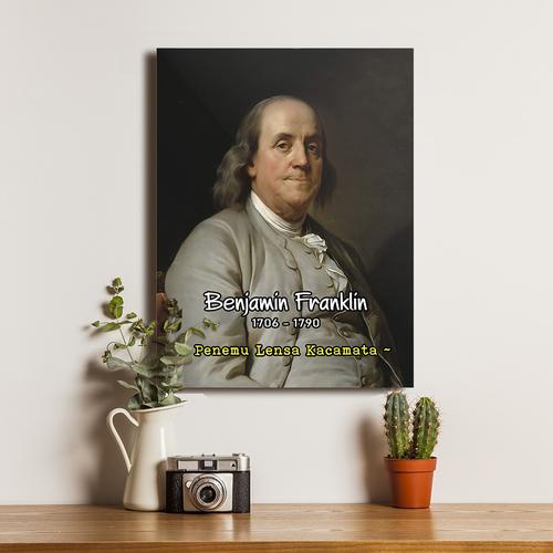 Jual Poster Tokoh Dunia Benjamin Franklin - Dekorasi Hiasan Dinding ...