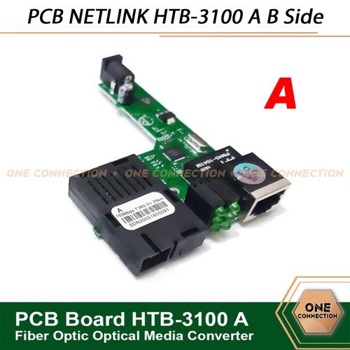 Jual PCB NETLINK HTB-3100 A B Side A Side B Fiber Optic Media Converter ...