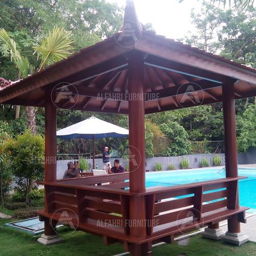 Jual gazebo kayu kelapa - 3X5 METER KACA - Kab. Jepara - Alfahri ...