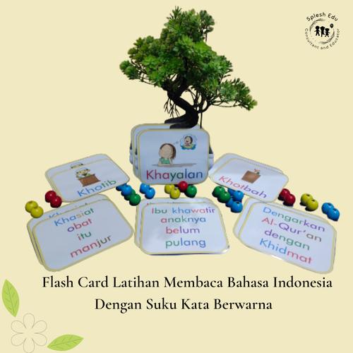 Jual Flash Card Latihan Membaca Bahasa Indonesia dengan Suku Kata ...