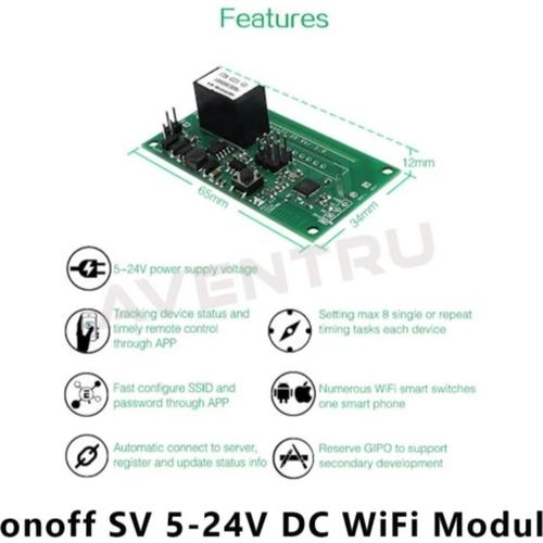 Jual Sonoff SV 5-24V DC WiFi Module For Solenoid Door lock -Smart home ...