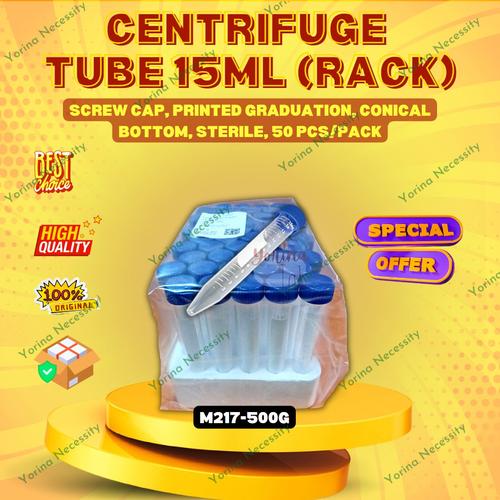 Jual 15ml centrifuge tubes, rack, sterile, flat top caps, 50 pcs/pack - Kab. Bogor - Yorina ...