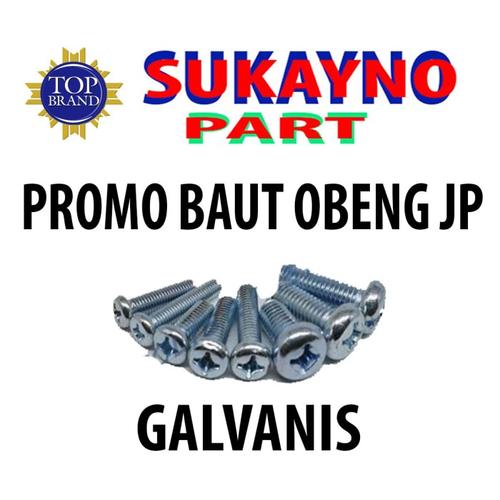 Jual BAUT OBENG JP GALVANIS M 8X10,m8x15,m8x20- m8x50( BAUT OINLY ...