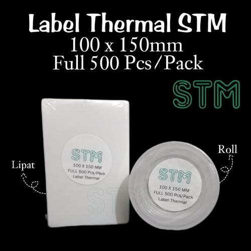 Promo Label Thermal STM 100X150 500PCS Kertas Sticker Printer RESI ...