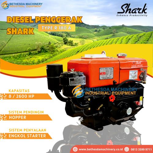 Jual Mesin Diesel R180 Shark 8 HP / Engine Penggerak Hopper 8 PK Engkol ...