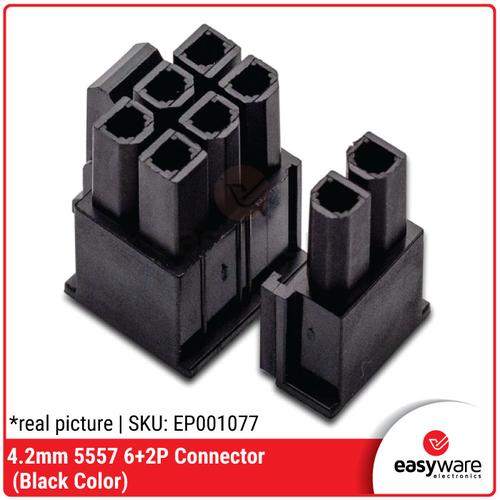 Jual Connector 4.2mm 5557 6+2P Male 8P PCIe Molex Housing 6 Pin + 2 Pin ...