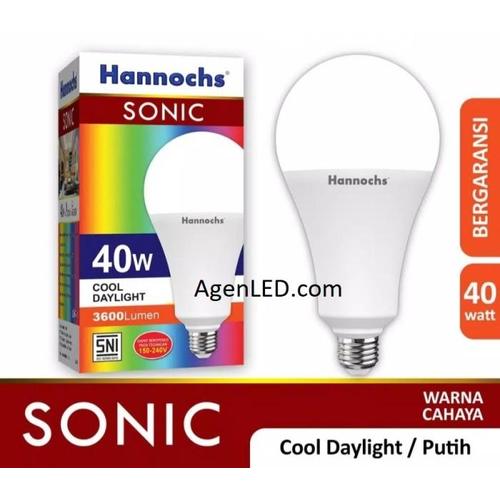 Jual HANNOCHS Sonic Lampu LED 40W Bohlam 40 w watt Putih Bulb 40watt ...