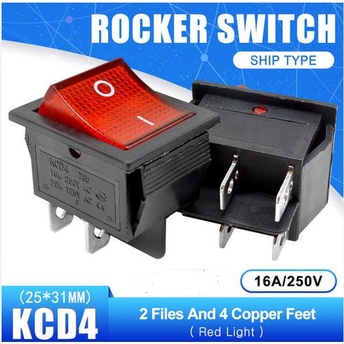 Jual Saklar Power On Off Rocker Switch Besar 4 Pin Kaki Lampu 250VAC ...