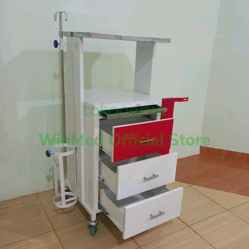 Jual trolley emergency rumah sakit / Troli emergency PC / troli besi ...