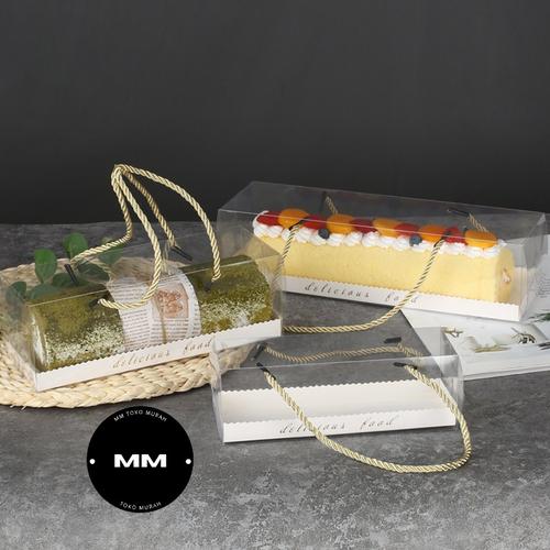 Jual 10pc 18x6,5x6,5cm BOX MIKA TALI roll cake mika bolu gulung kue ...