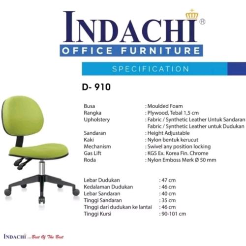 Jual KURSI STAFF SEKRETARIS INDACHI D-910 KURSI KANTOR KURSI KERJA ...