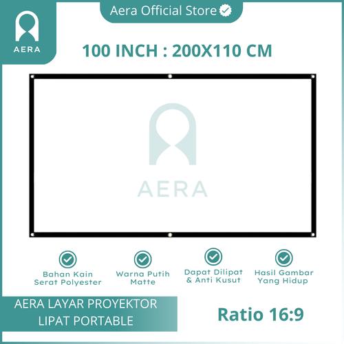 Jual LAYAR PROYEKTOR LIPAT 100 INCH 16:9 | SIMPLE PROJECTION SCREEN - Jakarta Barat - Aera ...