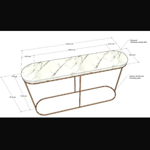 Jual Console Table Meja Hias Besi Gold Motif Meja Konsol Meja Kopi Hias ...