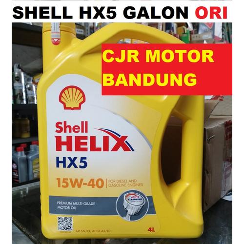 Jual Oli Shell Helix HX5 15 40 4 liter / 1 galon botol kuning HX 5 ...