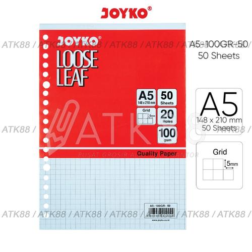 Jual Isi Binder Loose Leaf A5 Grid / Kotak - Kota Bandung - Pusat ...