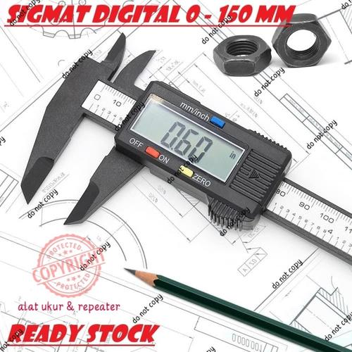 Jual Jangka Sorong Sigmat Digital Stainless Vernier Caliper Alat Ukur 150mm - Jakarta Barat ...