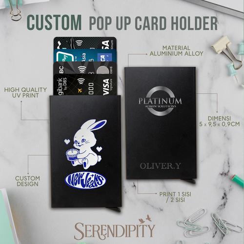 Jual Custom UV Printing card holder pop up dompet kartu Nama credit ...