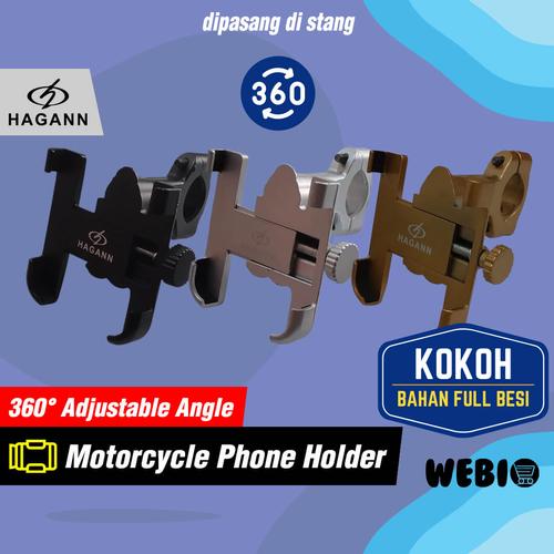 Promo HAGANN SHO-1002 Holder HP Motor Stang Stand Dudukan Handphone Besi - Gold - Kota Bandung ...