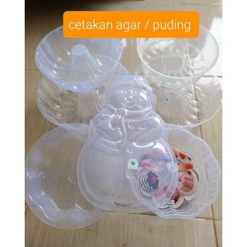 Jual Cetakan Agar Plastik / Loyang Pudding Bentuk Bulat Transparan - c ...