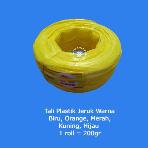 Jual Tali Plastik JERUK Tali Rafia Warna Warni Kuning / Merah / Biru ...