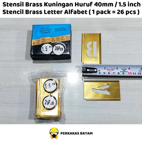 Jual Stensil Brass Kuningan Huruf 40mm Stencil Brass Letter Alfabet 1.5 ...