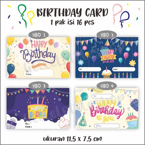 Jual Kartu Ucapan Ulang Tahun Birthday Card Bday Kartu Ultah Greeting ...