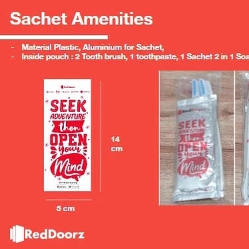 Jual Sachet amenities (2 toothbrush+ 1 toothpaste + 1 soap 2in1 ...