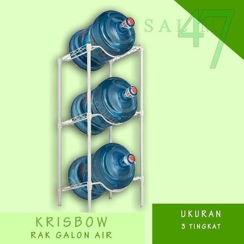 Jual RAK GALON KRISBOW RAK GALON 3 TINGKAT / TEMPAT GALON AIR DUDUKAN ...