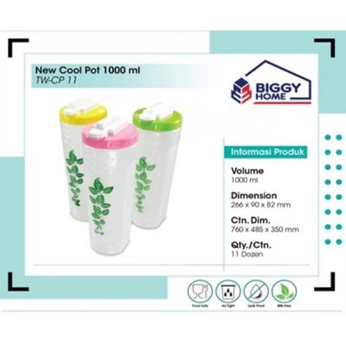 Jual Thumbler Botol Minum 1 Liter Cool Pot Polos Botol Jus Kulkas ...