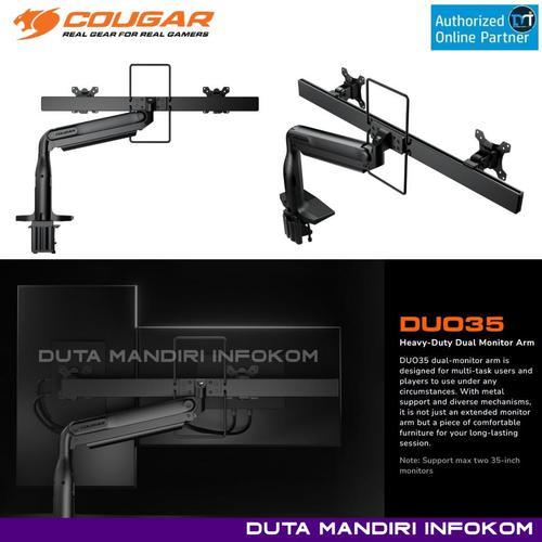 Promo Cougar DUO35 - Heavy Duty DUAL Bracket Monitor Arm Upto 35" inch ...