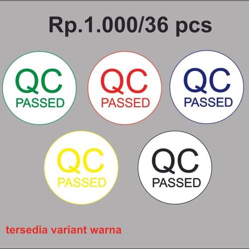 Jual stiker label QC - Hijau, 1,2 - Jakarta Barat - Muntaki | Tokopedia