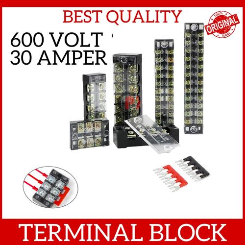 Jual Terminal Block 30A 6 / 12 Pole Isolator Kabel Listrik Blok 6P 12P ...