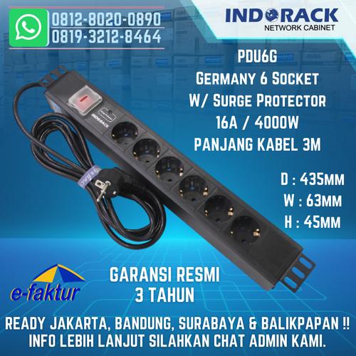 Jual INDORACK PDU 6 SOCKET EUROPE C13 MULTI GERMANY SOCKET RACK SERVER ...