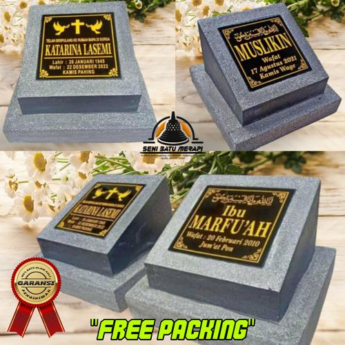 Jual batu nisan dari batu alam asli (papan nama dari granit) - Kab ...