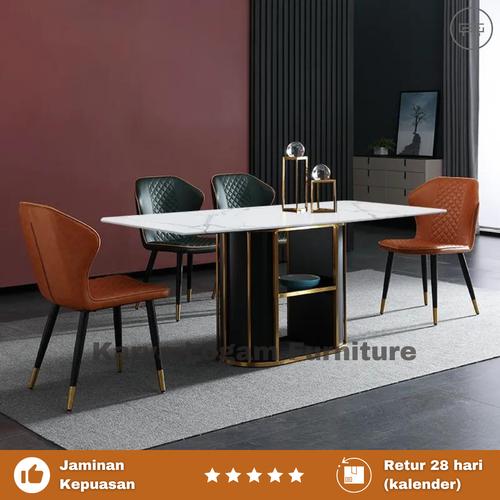 Jual Dining Table Marmer Set Modern Minimalis - Meja Makan Besi ...