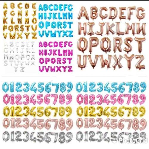 Jual Balon Foil Huruf & Angka 40cm Warna Biru,Pink,Gold,Hitam,Rose Gold ...
