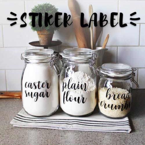 Jual Sticker Label Bumbu Dapur Gula Garam Kopi Stiker Toples Custom ...
